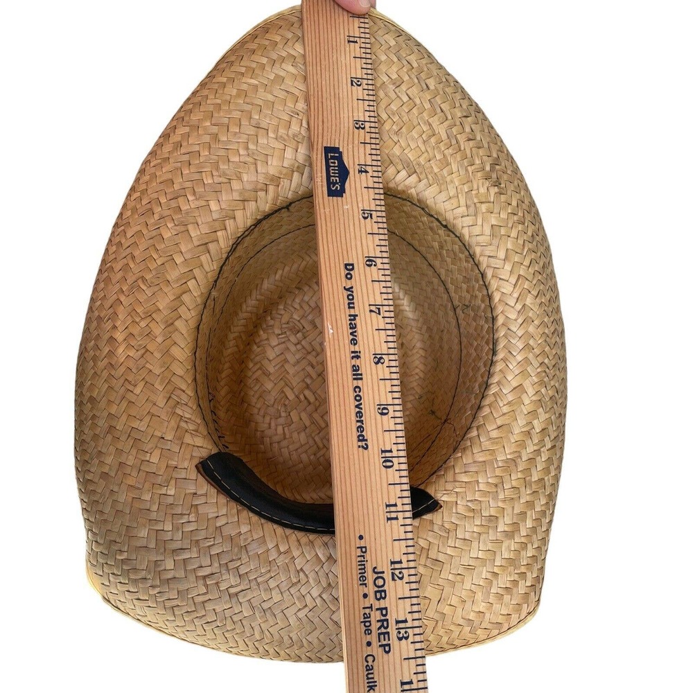 Vtg Straw Hat W Badges Patches Boy Scouts America Bsa… - Gem